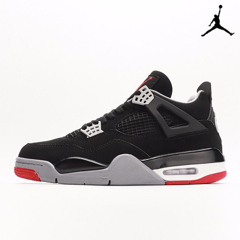 Air Jordan 4 Retro OG Bred 2019 Black Cement Grey Summit White Fire ...