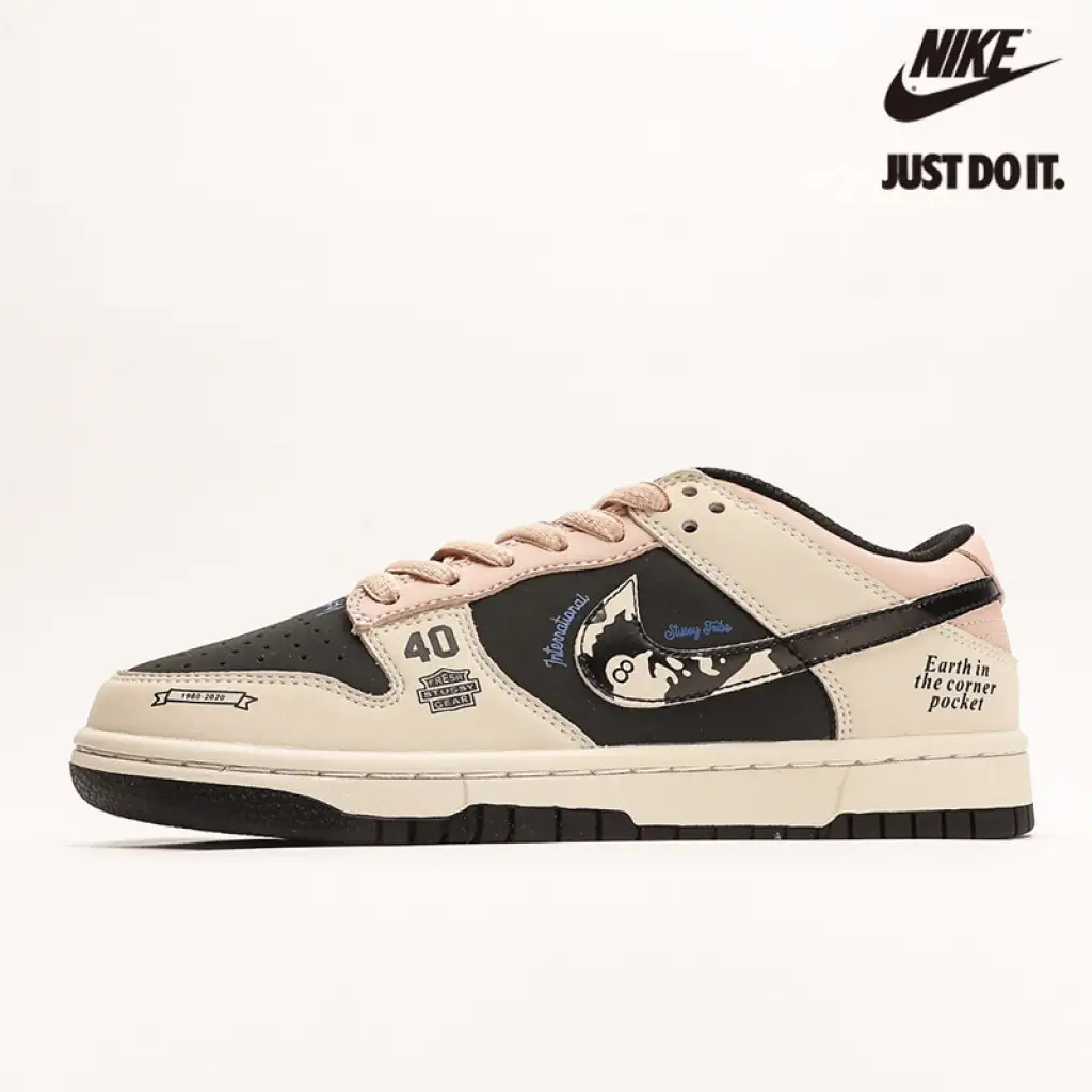 Stussy X Nike Dunk Low Beige Black Blue St6636 001