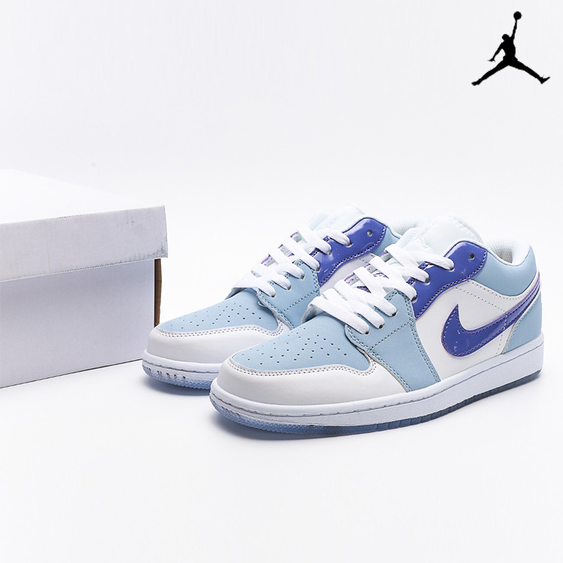 Air Jordan 1 Low 'Mighty Swooshers' Blue White-DM5442-040-Sale Online
