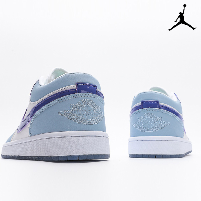 Air Jordan 1 Low 'Mighty Swooshers' Blue White-DM5442-040-Sale Online