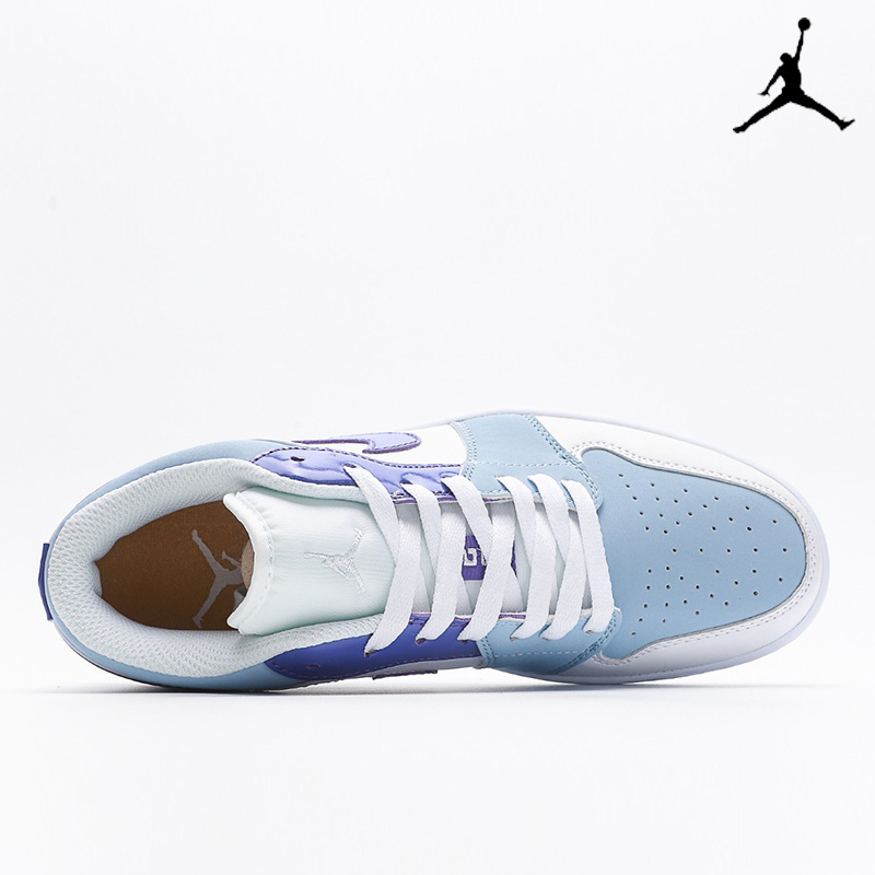 Air Jordan 1 Low 'Mighty Swooshers' Blue White-DM5442-040-Sale Online